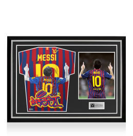 Lionel Messi Back Signed FC Barcelona Shirt: Murwalls Limited Edition 1 ...