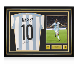 Lionel Messi Official 2014 FIFA World Cup™ Back Signed and Hero Framed ...