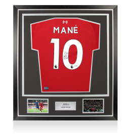 Sadio Mane Back Signed Liverpool 2025-26 Home Shirt In Classic Frame
