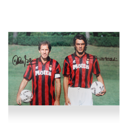 Paolo Maldini & Franco Baresi Signed AC Milan Photo: The Unbeatable ...