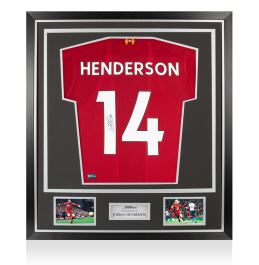 Jordan Henderson Back Signed Liverpool 2019-20 Home Shirt With Fan ...
