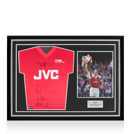 Lee Dixon, Nigel Winterburn, Steve Bould & Tony Adams Front Signed ...