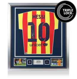Lionel Messi Official UEFA Champions League Back Signed and Framed FC ...