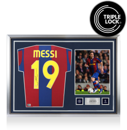 Lionel Messi Official UEFA Champions League Back Signed and Hero Framed ...