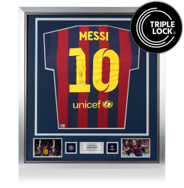 Lionel Messi Official UEFA Champions League Back Signed and Framed FC ...