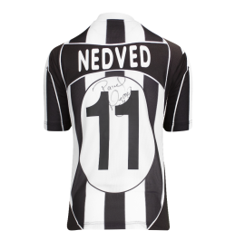 Pavel Nedved Back Signed Juventus 2002-03 Home Shirt With Fan Style Numbers