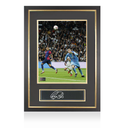 Raphinha Signed Plaque and Photo Frame: Clasico Goal