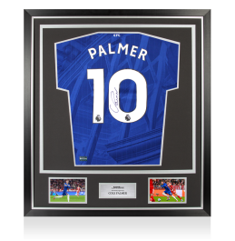 Cole Palmer Back Signed Chelsea 2025-26 Home Shirt In Classic Frame