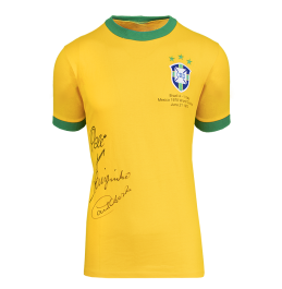 Brazil 1970 World Cup Winners Edition signed by 4