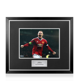 Wayne Rooney Signed Manchester United Photo In Premium Photo Frame ...