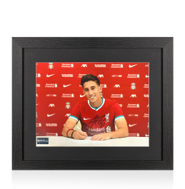 Kostas Tsimikas Signed Liverpool Photo In Black Wooden Frame: New Man