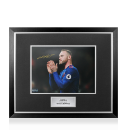 Wayne Rooney Signed Manchester United Photo In Premium Photo Frame ...