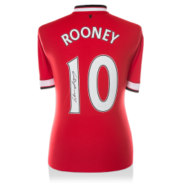 Wayne Rooney Back Signed Manchester United 2014-15 Shirt With Fan Style ...