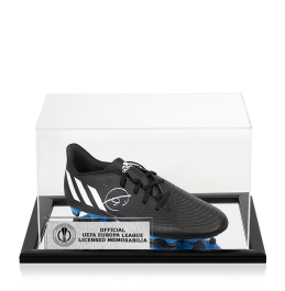 Xavi Official UEFA Europa League Signed Black & White Adidas Predator ...