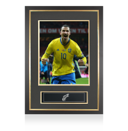 Zlatan Ibrahimovic Signed Plaque and Photo Frame: Sweden Legend