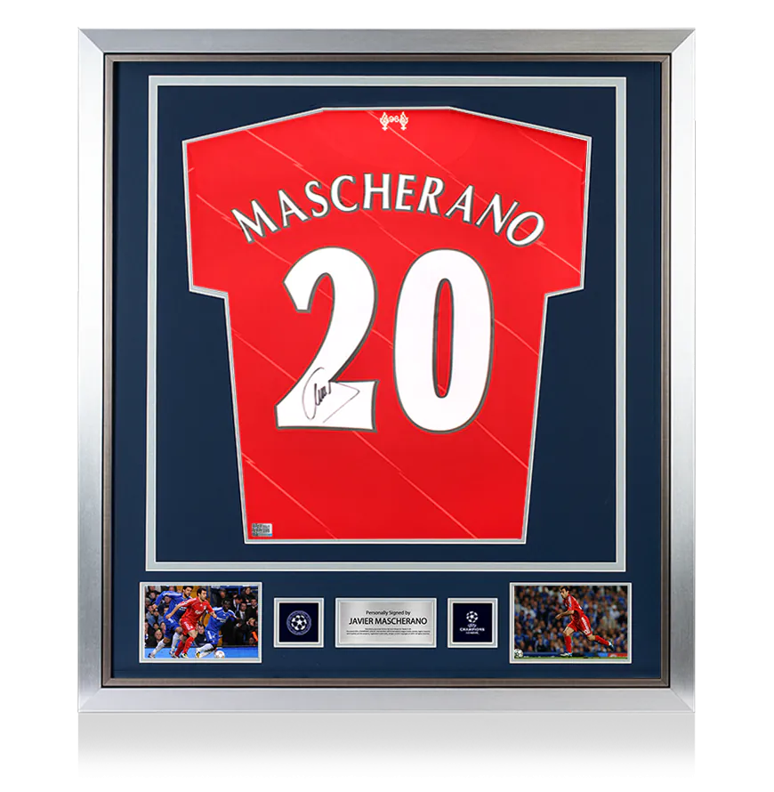 Javier Mascherano Official UEFA Champions League Back Signed and Framed ...