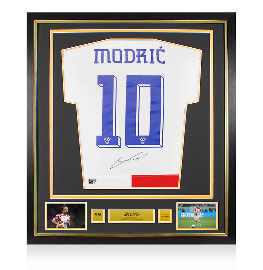 Luka Modric Official FIFA World Cup™ Back Signed and Framed Croatia ...