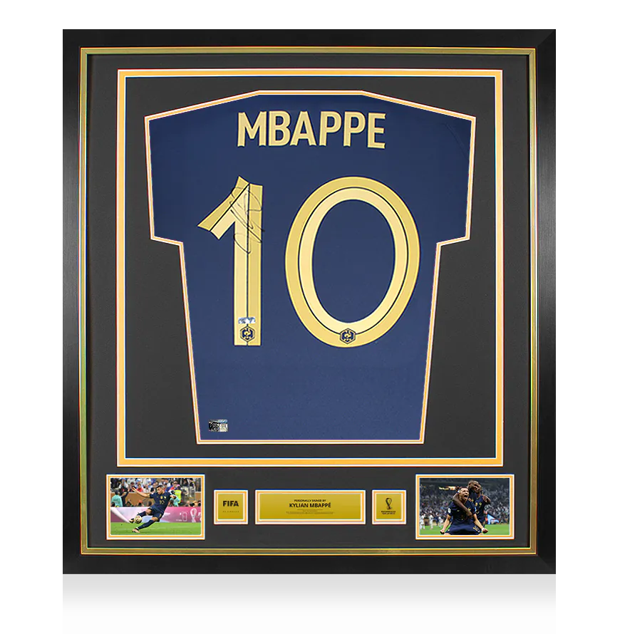 Kylian Mbappe Official 2022 FIFA World Cup™ Back Signed and Framed ...