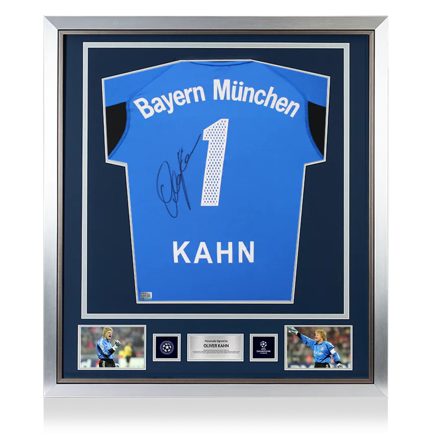 Oliver Kahn Official UEFA Champions League Back Signed and Framed FC ...