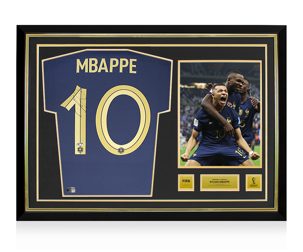 Kylian Mbappe Official 2022 FIFA World Cup™ Back Signed and Framed ...