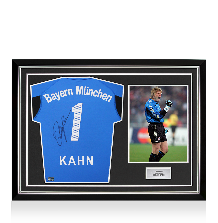 Oliver Kahn Back Signed FC Bayern Munich 2003-04 Goalkeeper Shirt In ...