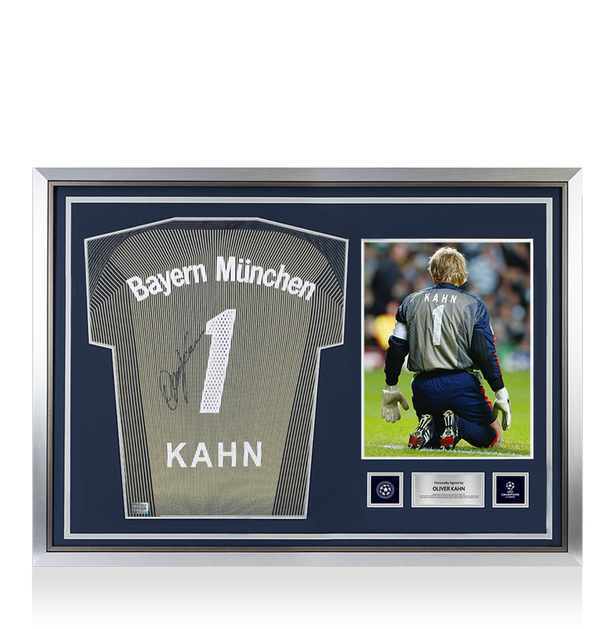 Oliver Kahn Back Signed FC Bayern Munich 2003-04 Goalkeeper Shirt In ...